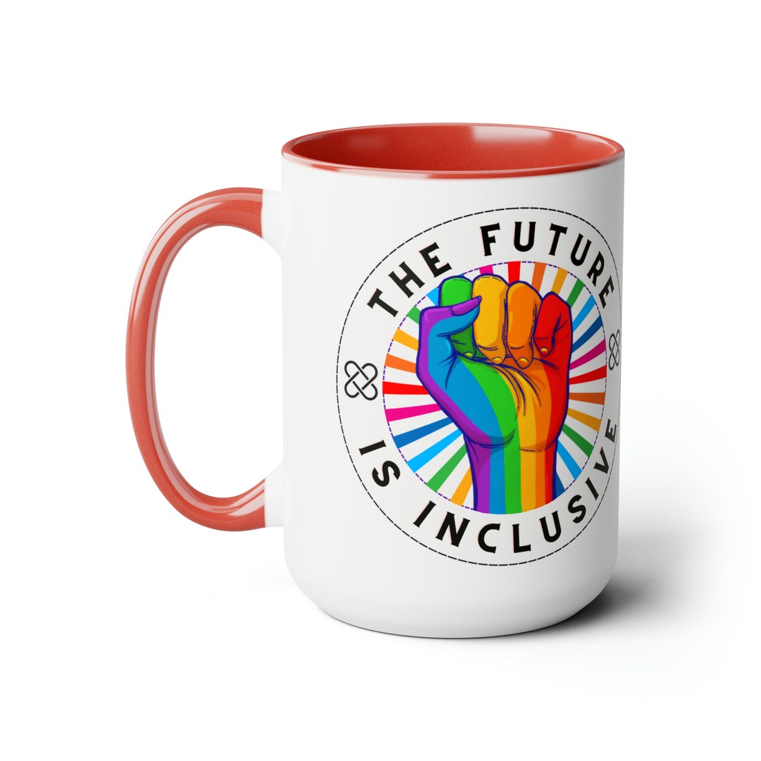 The Future is Inclusive Two-tone Coffee Mugs, 15oz - Etsy UK