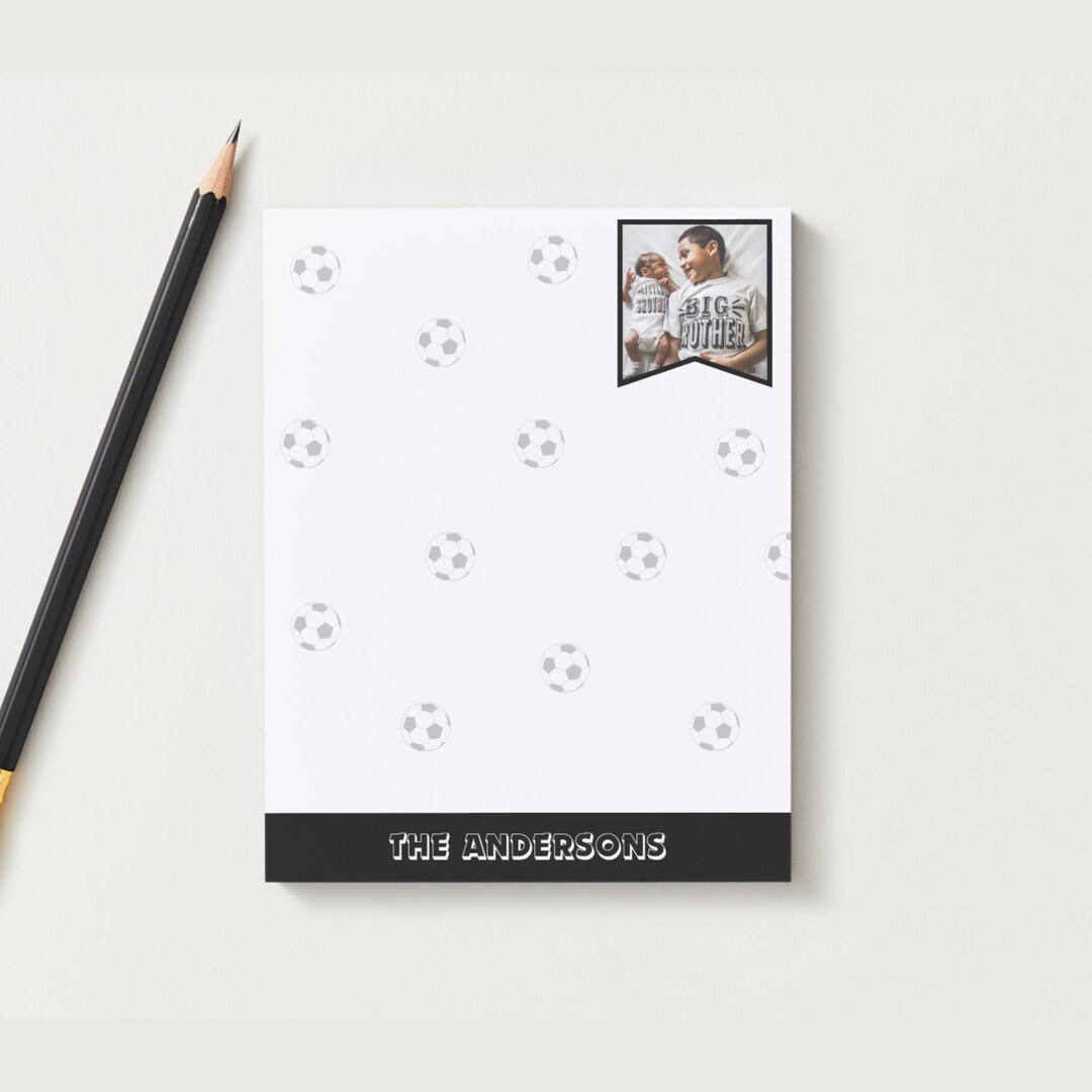 Personalized Family Photo Soccer Notepad: Custom Sports Stationery - Etsy