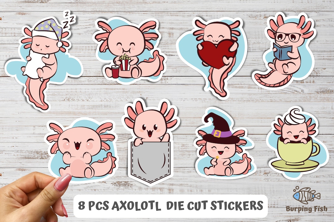 Axolotl Sticker Pack, Axolotl Stickers, Axolotl Lover Stickers - Etsy