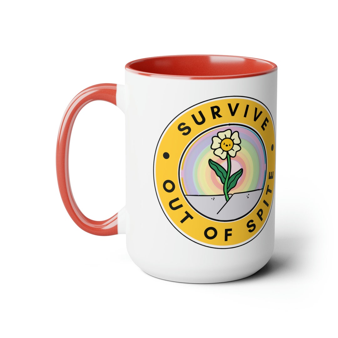 Survive Out of Spite, Two-tone Coffee Mugs, 15oz - Etsy