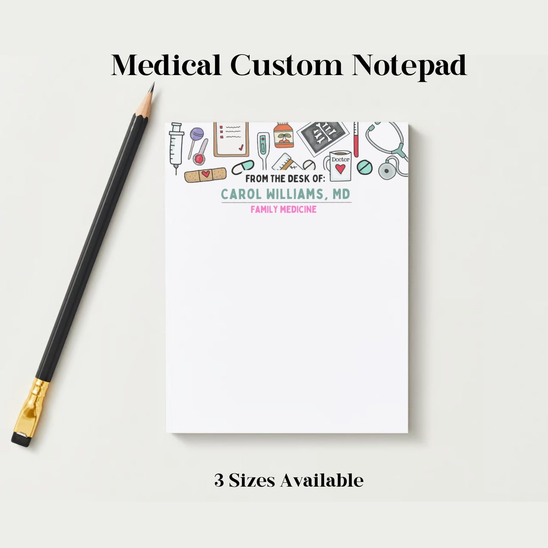 Custom Medical Notepad: Personalized Doctor Memo Pad - Etsy