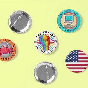 American Flag Button Pin, United States Flag, Round Flag Pin, Gift for ...