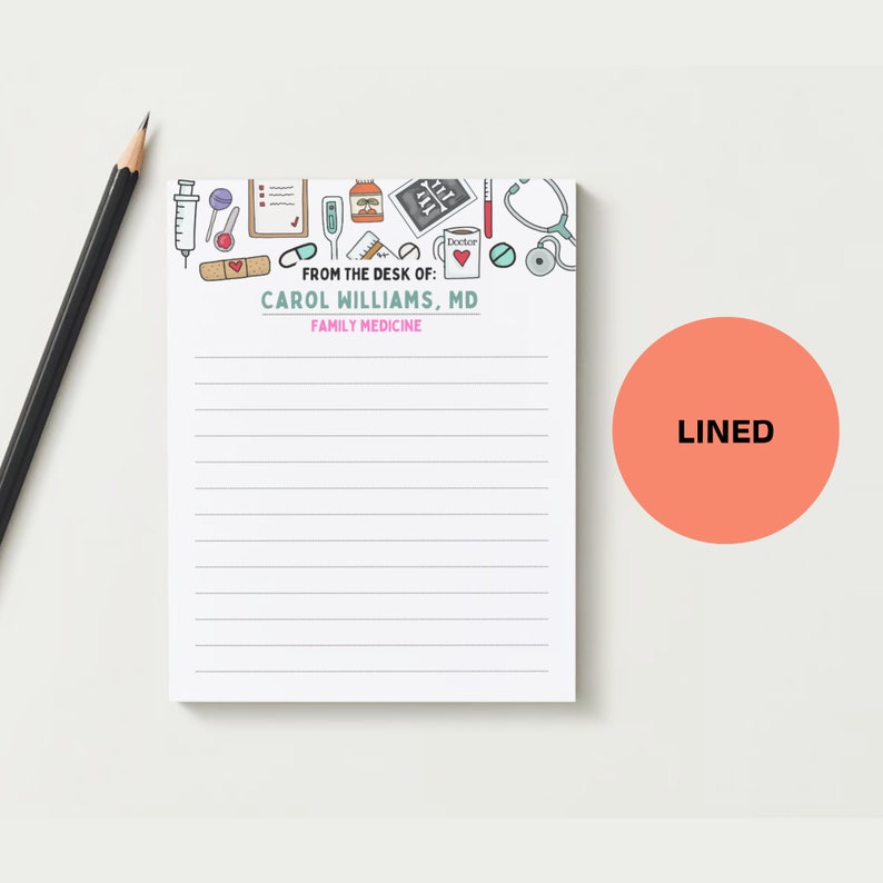 Custom Medical Notepad: Personalized Doctor Memo Pad - Etsy