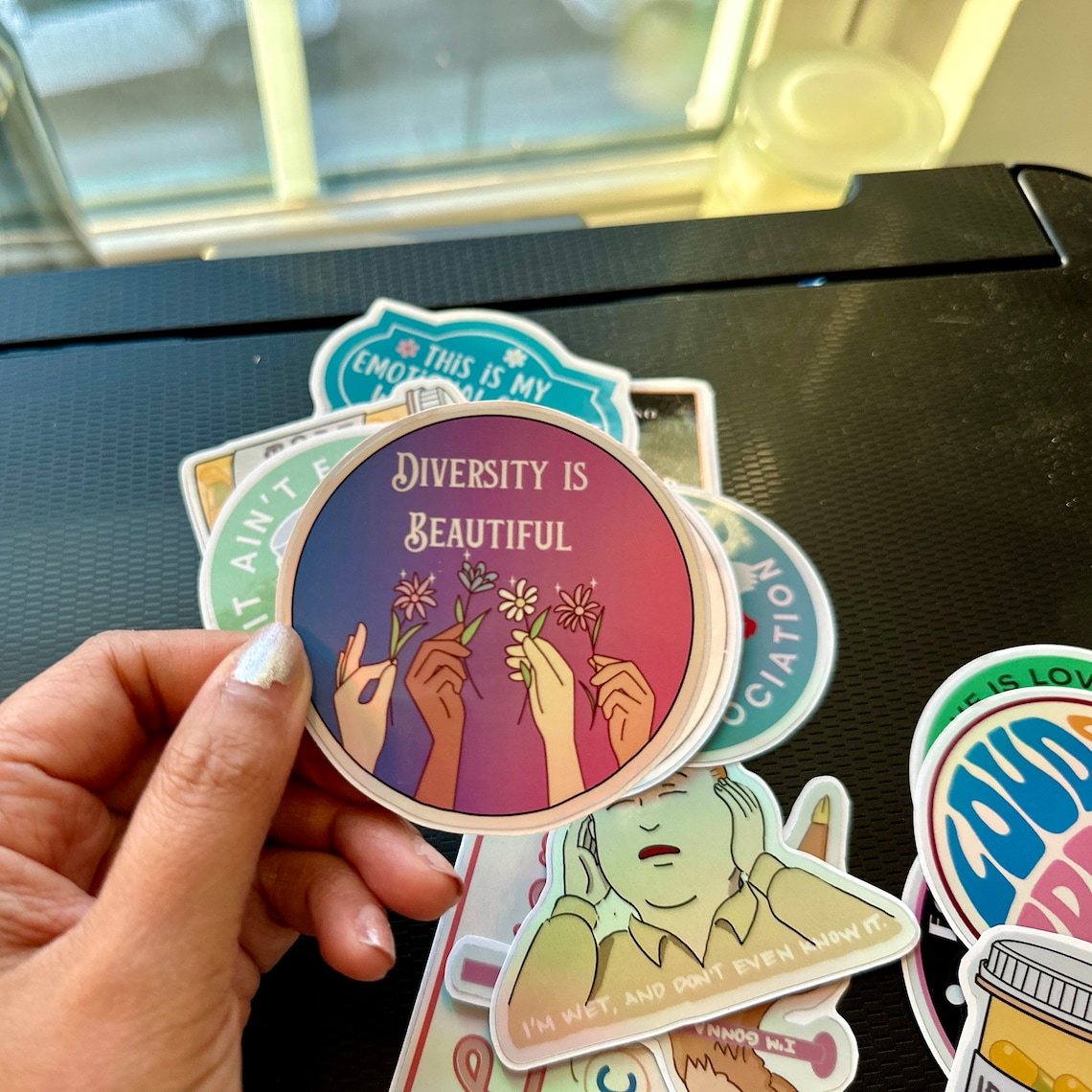 Diversity is Beautiful Sticker, Embrace Differences Holographic Vinyl ...