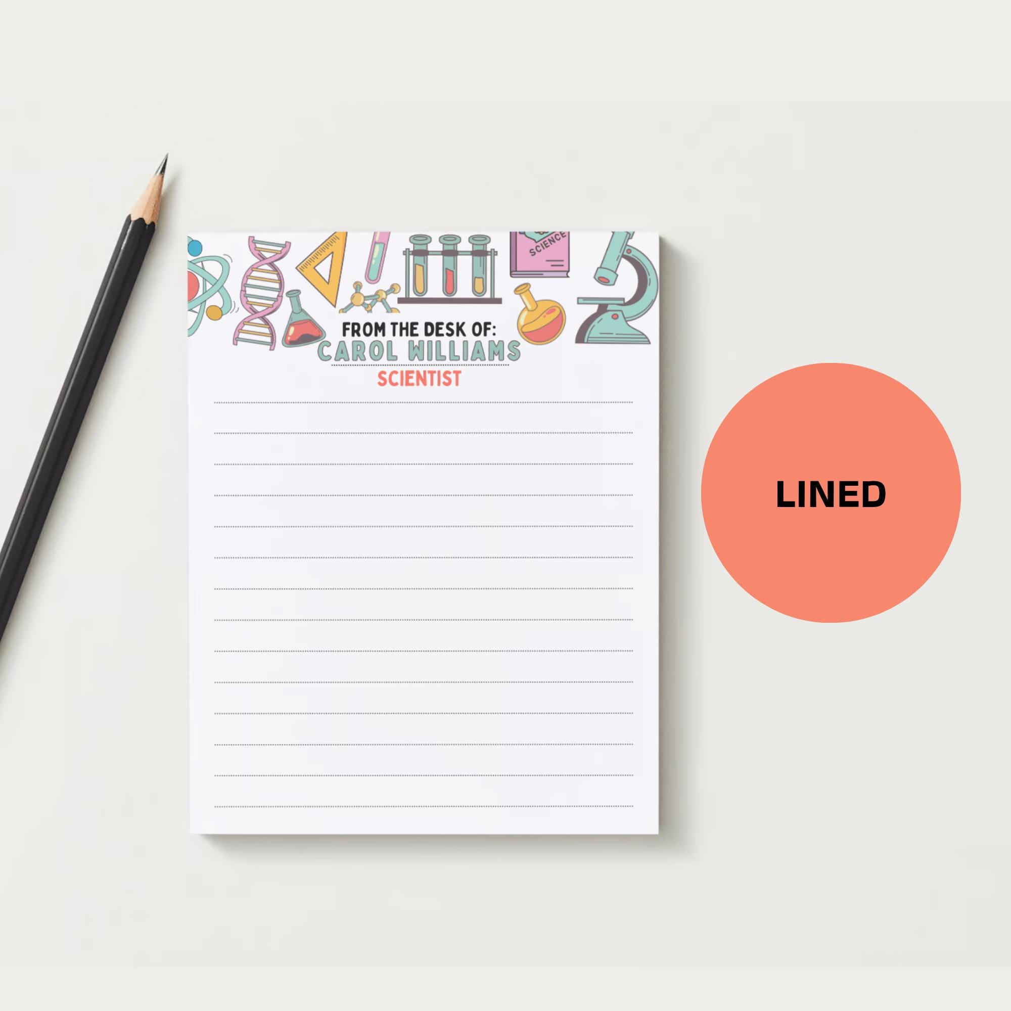 Personalized Science Notepad: Chemist Gift - Etsy