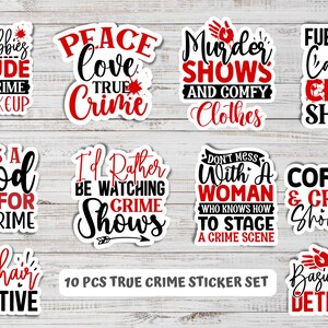 True Crime, Sticker Pack, True Crime Stickers, True Crime Gifts ...
