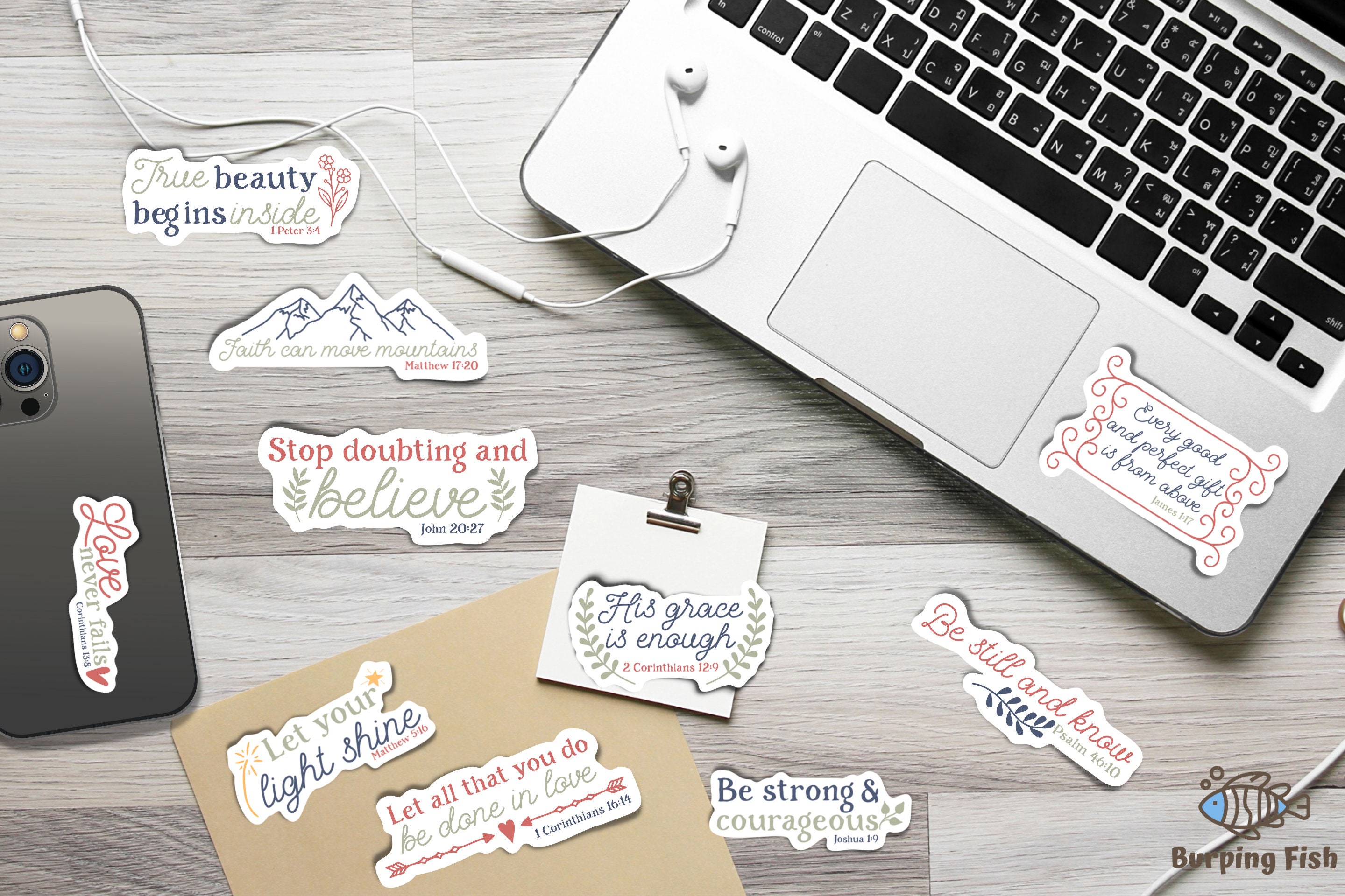 Bible Verse Stickers Christian Sticker Pack 10 Pieces per - Etsy