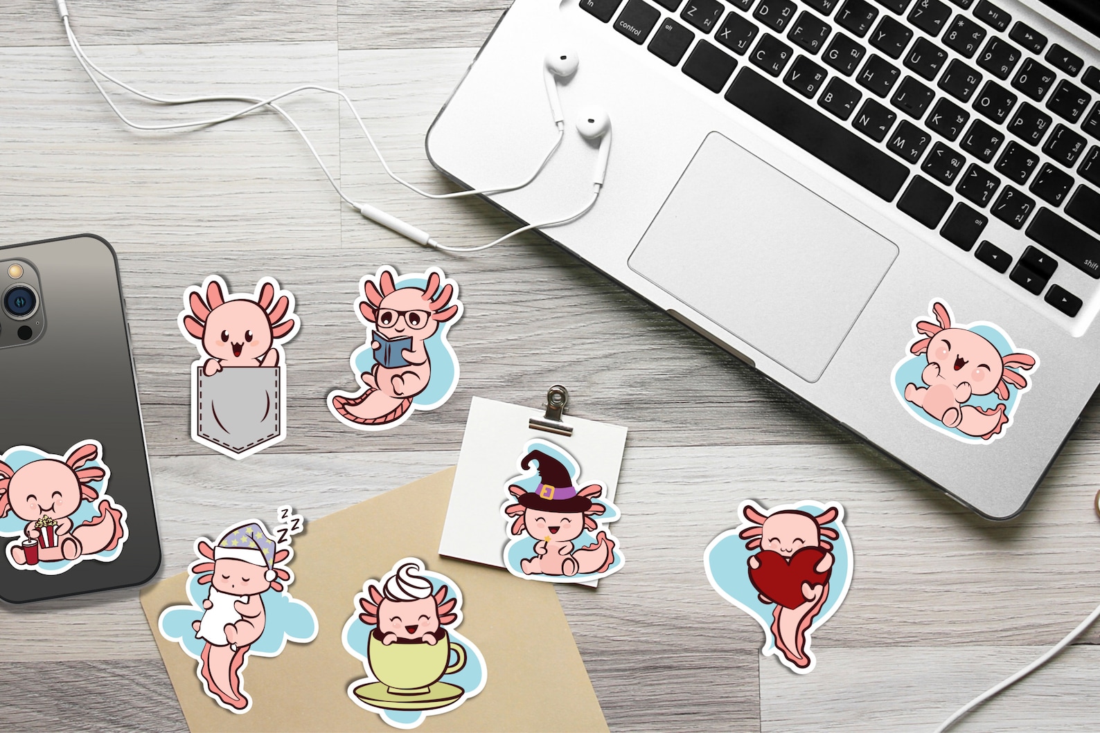 Axolotl Sticker Pack Axolotl Stickers Axolotl Lover Stickers - Etsy