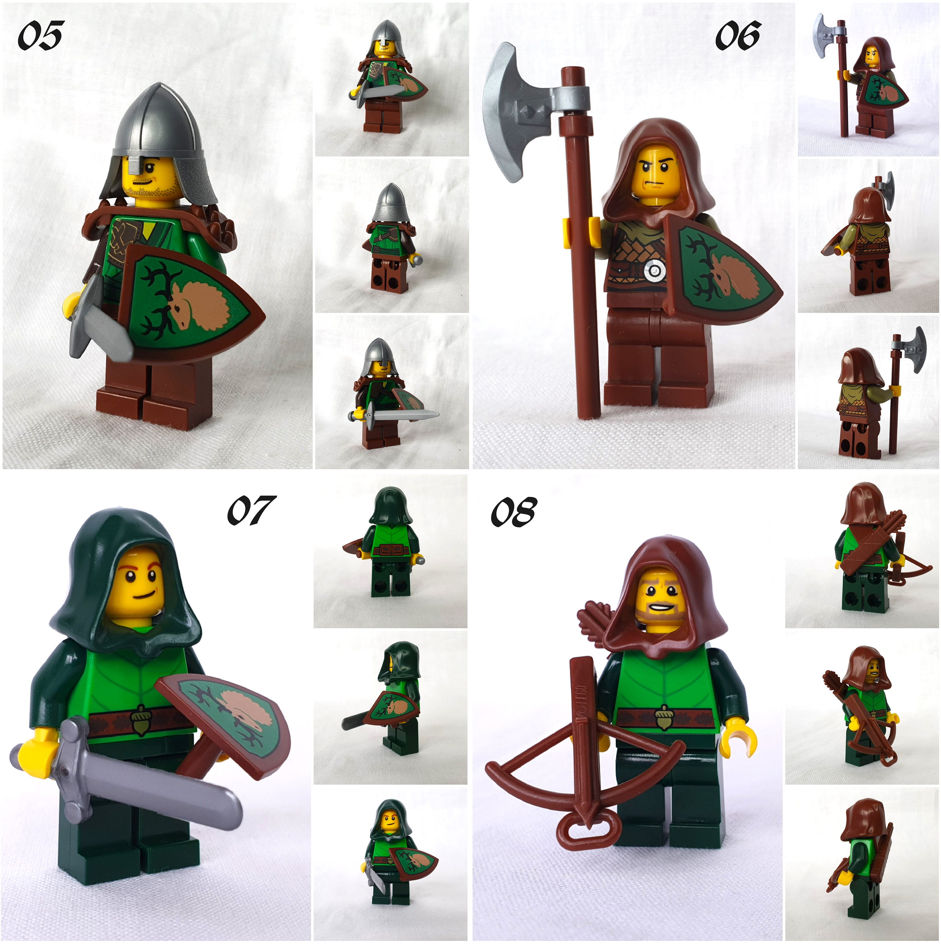 LEGO® Forestmen Minifigures Moc - Various Knights and Ranger ...