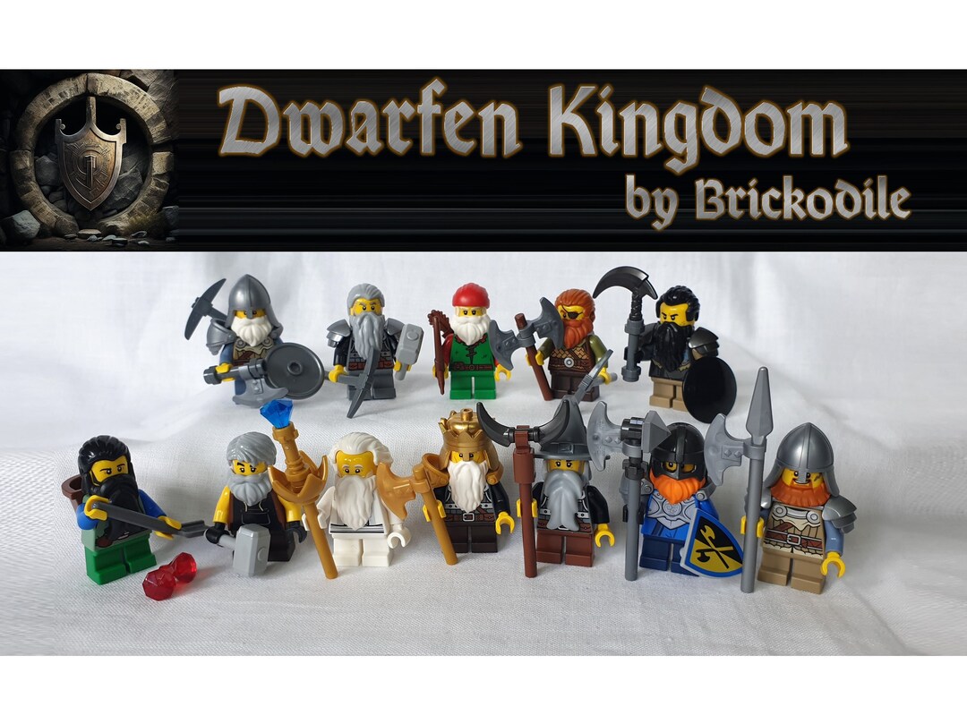 LEGO® Dwarves Minifigures Moc Various Dwarves and Fantasy Minifigures ...