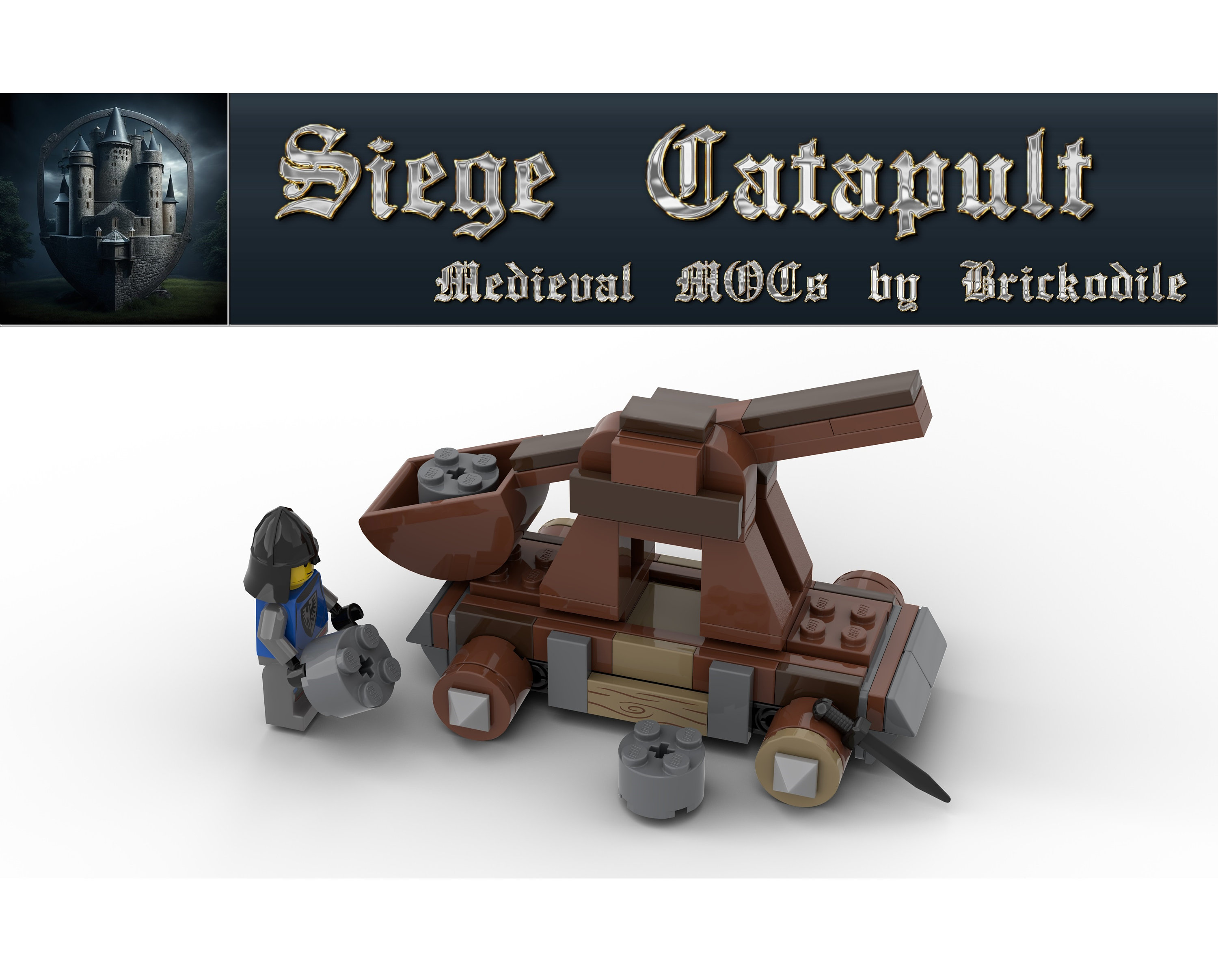 LEGO® Catapult Knight MOC Siege Catapult Castle/kingdoms/medieval Fits ...