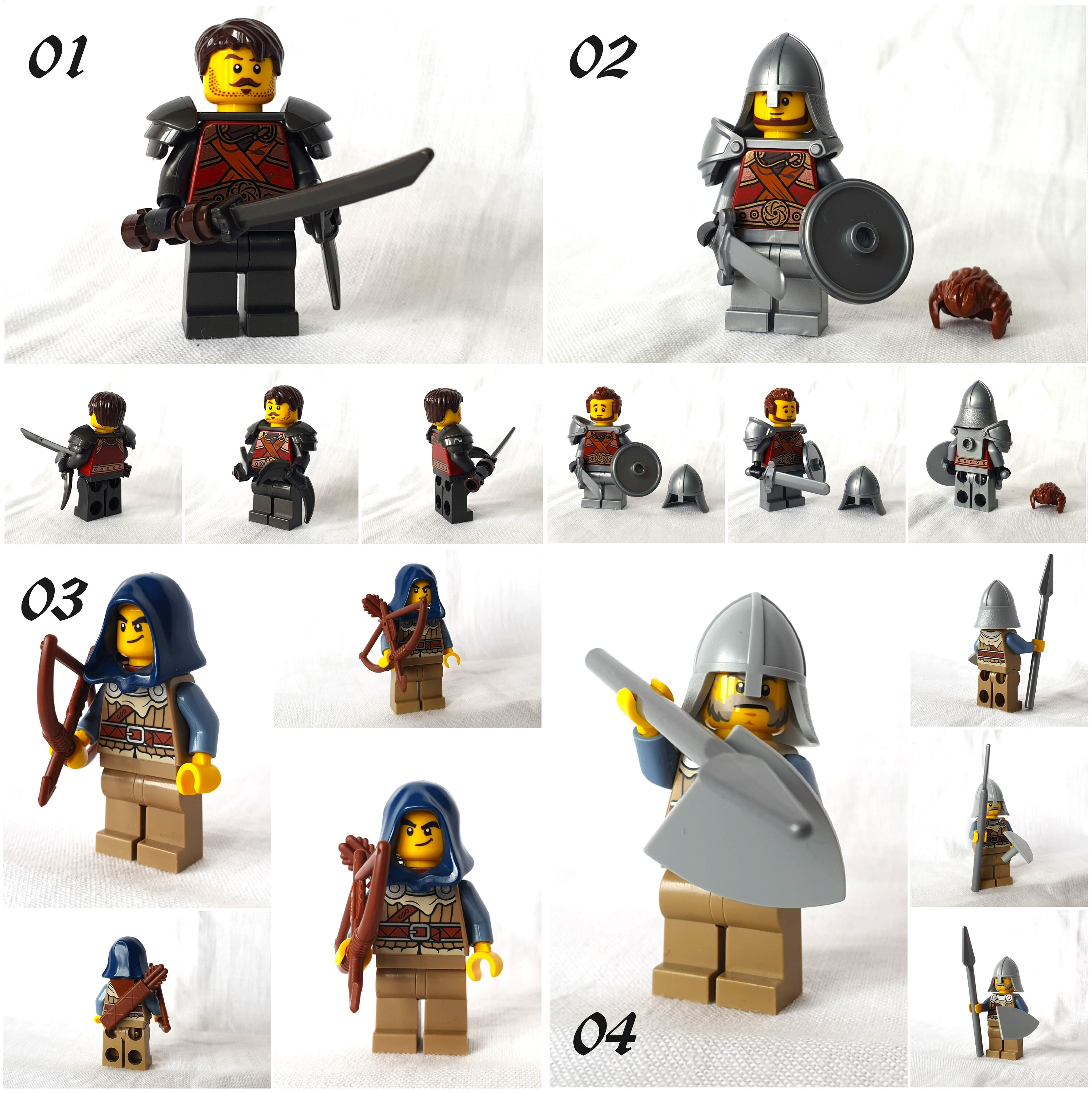LEGO® Mercenaries Minifigures Moc Various Knights and Mercenary ...
