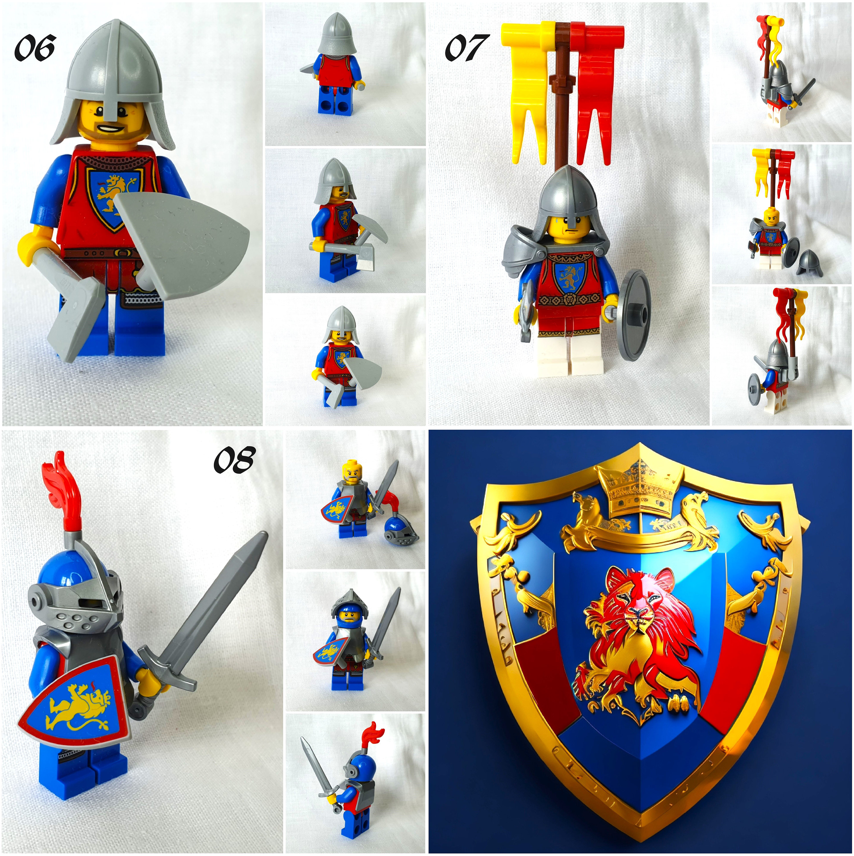 LEGO® Lion Knights Minifigures MOC - Various Knights and Noble ...