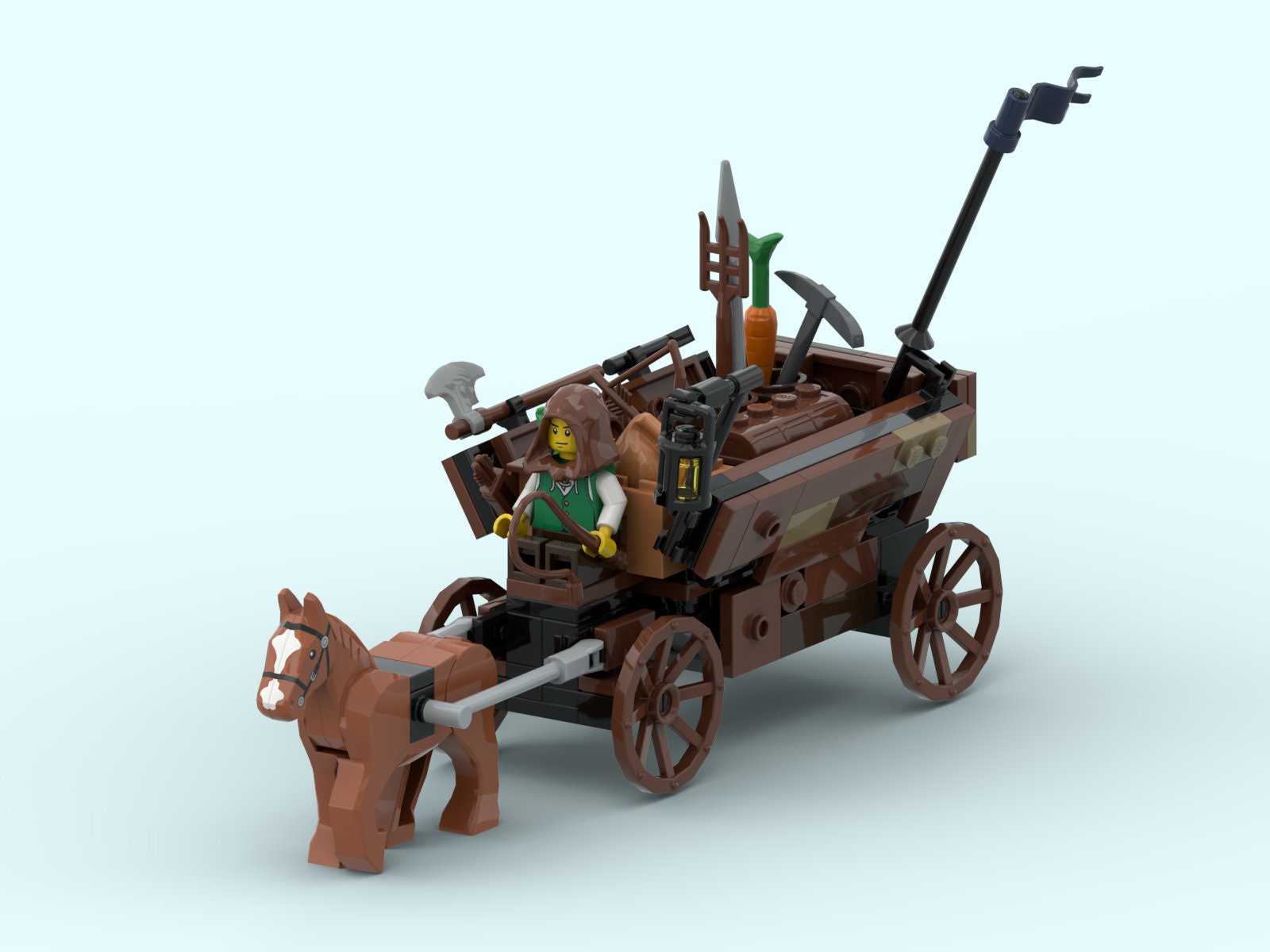 Ritter Kutsche aus LEGO®Teilen MOC Castle/Kingdoms/Mittelalter Passt zu ...