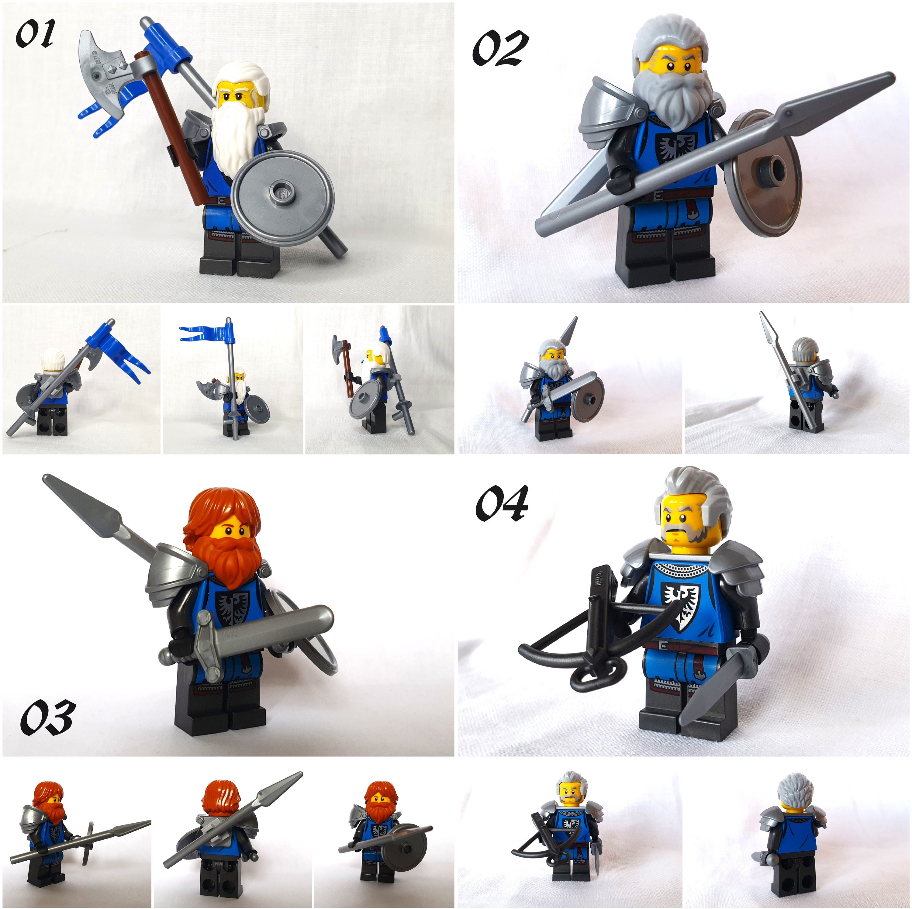 LEGO® Falkenritter Minifiguren Moc - Verschiedene Ritter Und Adel ...