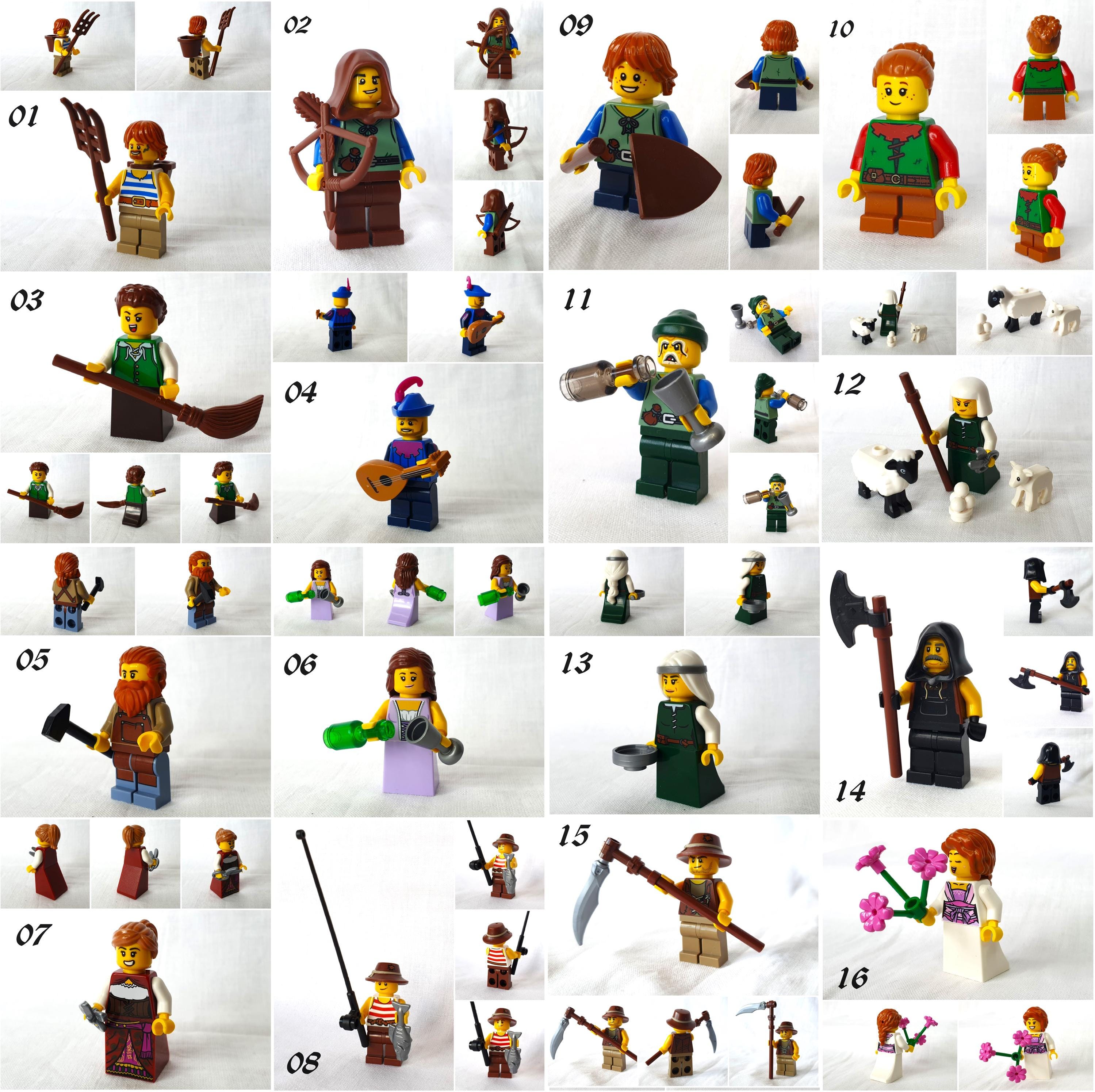LEGO® MOC Medieval Townspeople Minifigures to Choose From NEW and ...