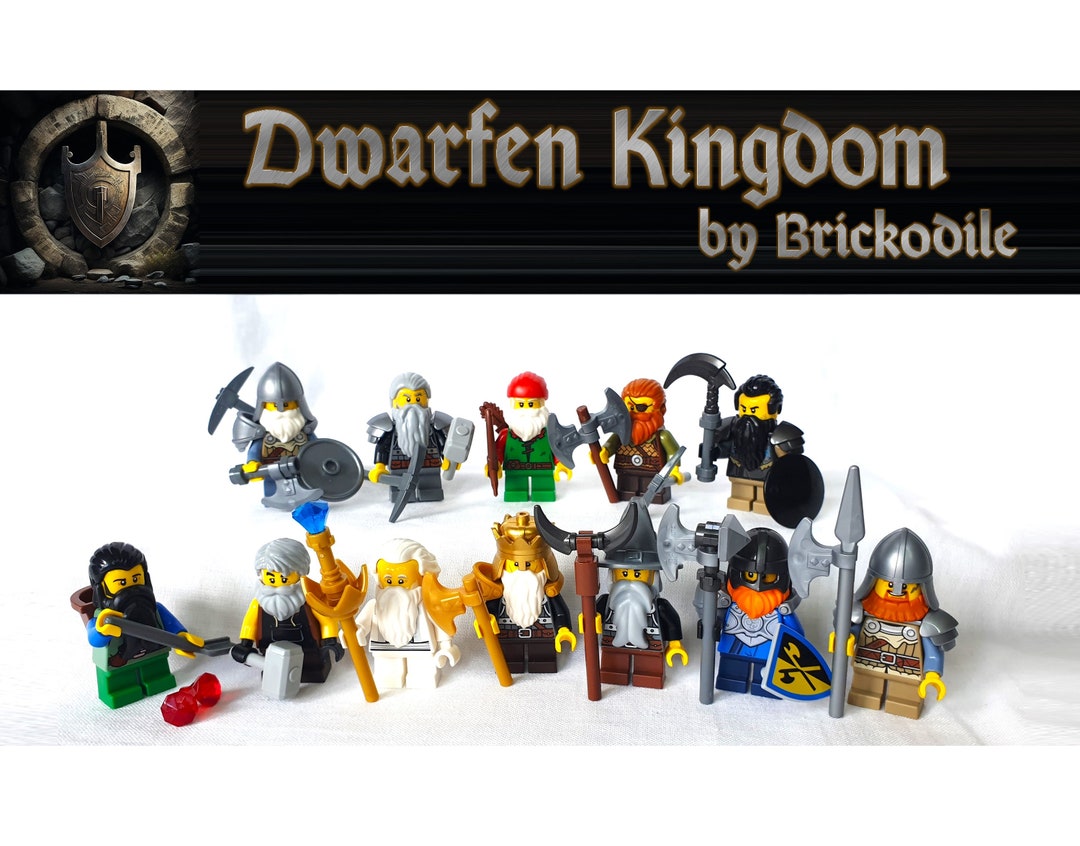 LEGO® Dwarf Minifigures Moc Various Dwarves and Fantasy Minifigures to ...