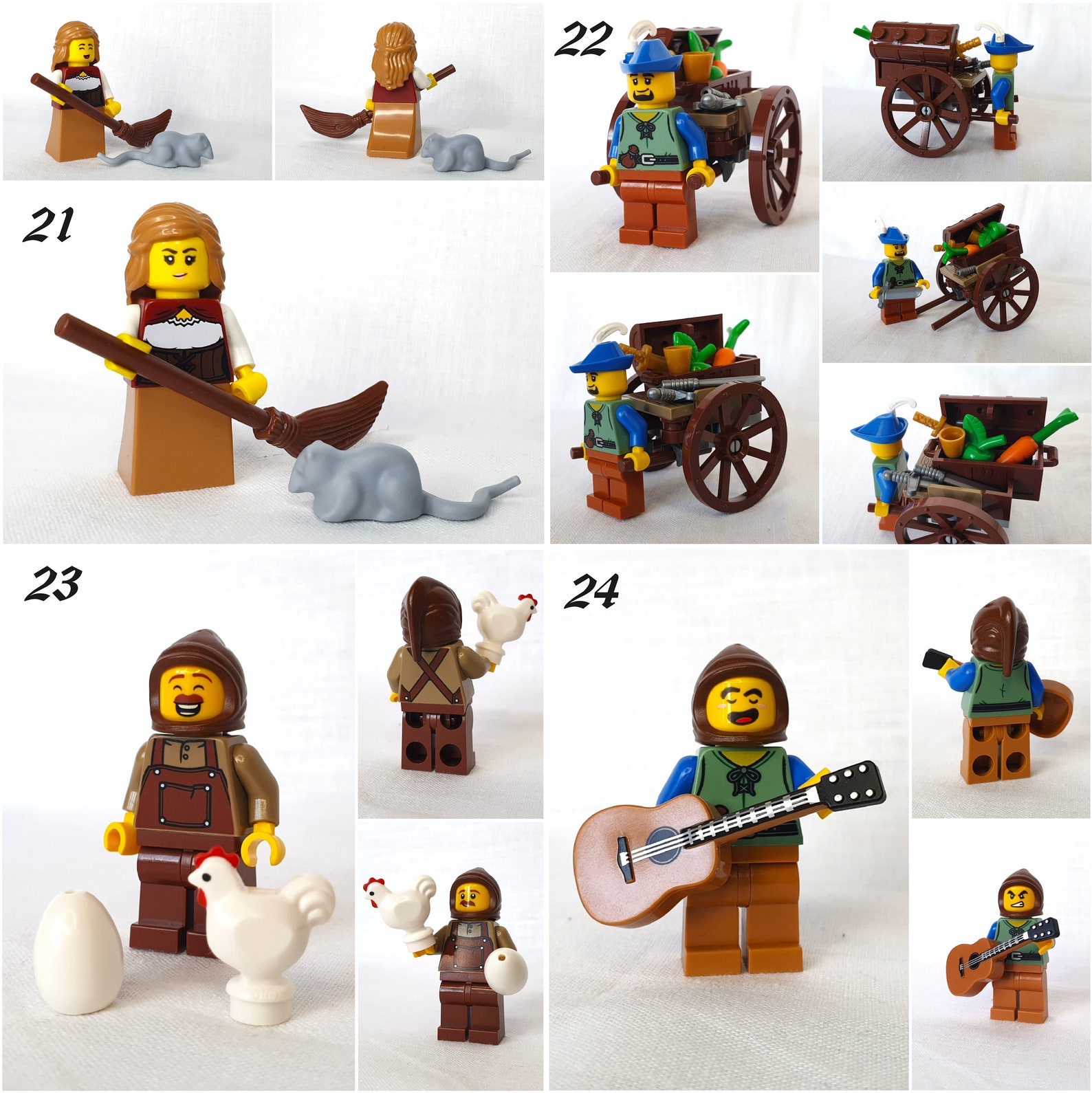 LEGO® MOC Medieval Townspeople Minifigures to Choose From NEW and ...