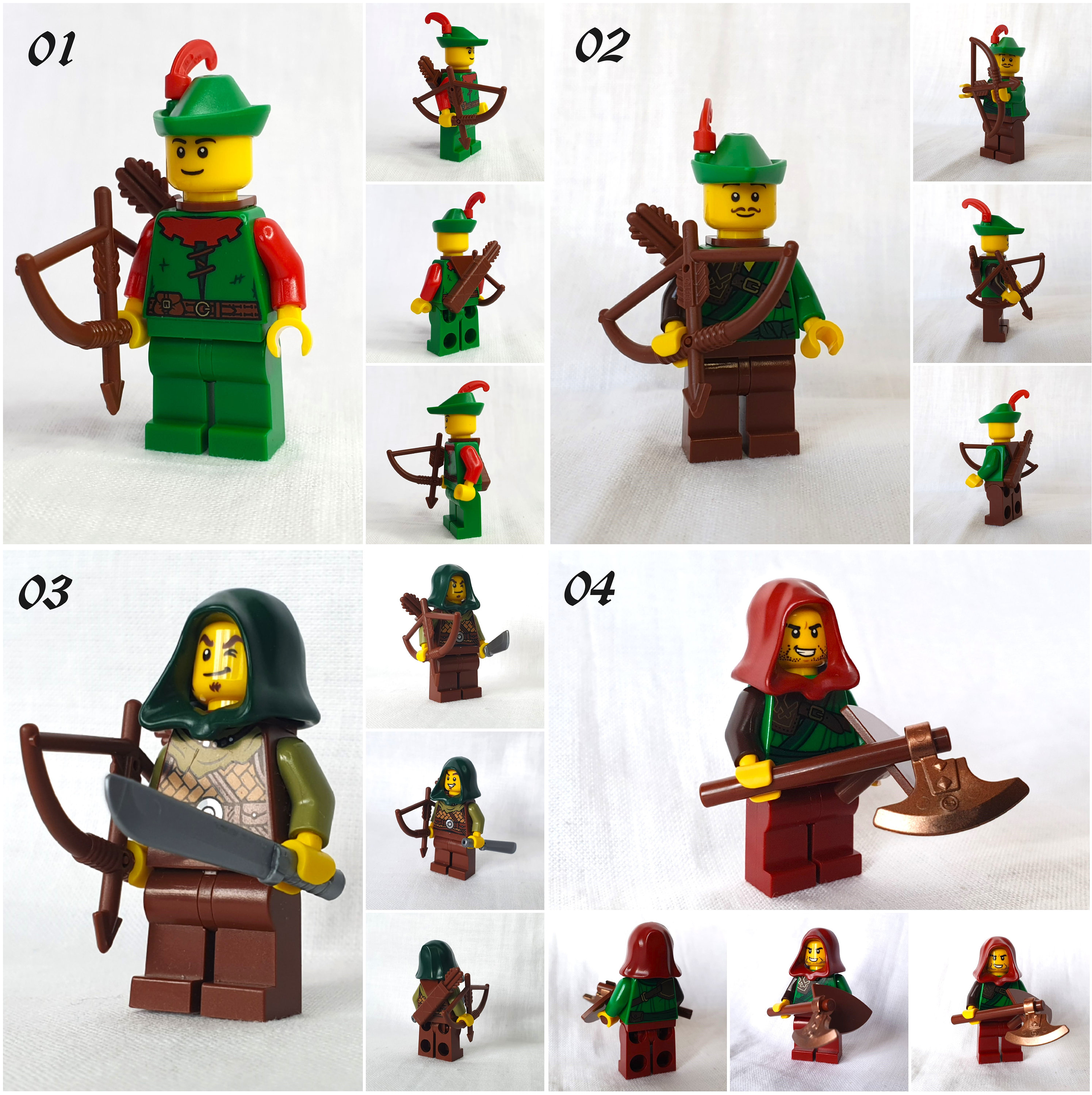 LEGO® Forestmen Minifigures Moc - Various Knights and Ranger ...