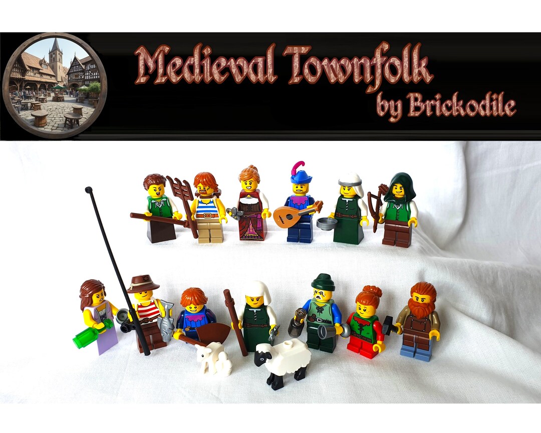 LEGO® Moc Medieval Townspeople Minifigures to Choose From NEW and ...