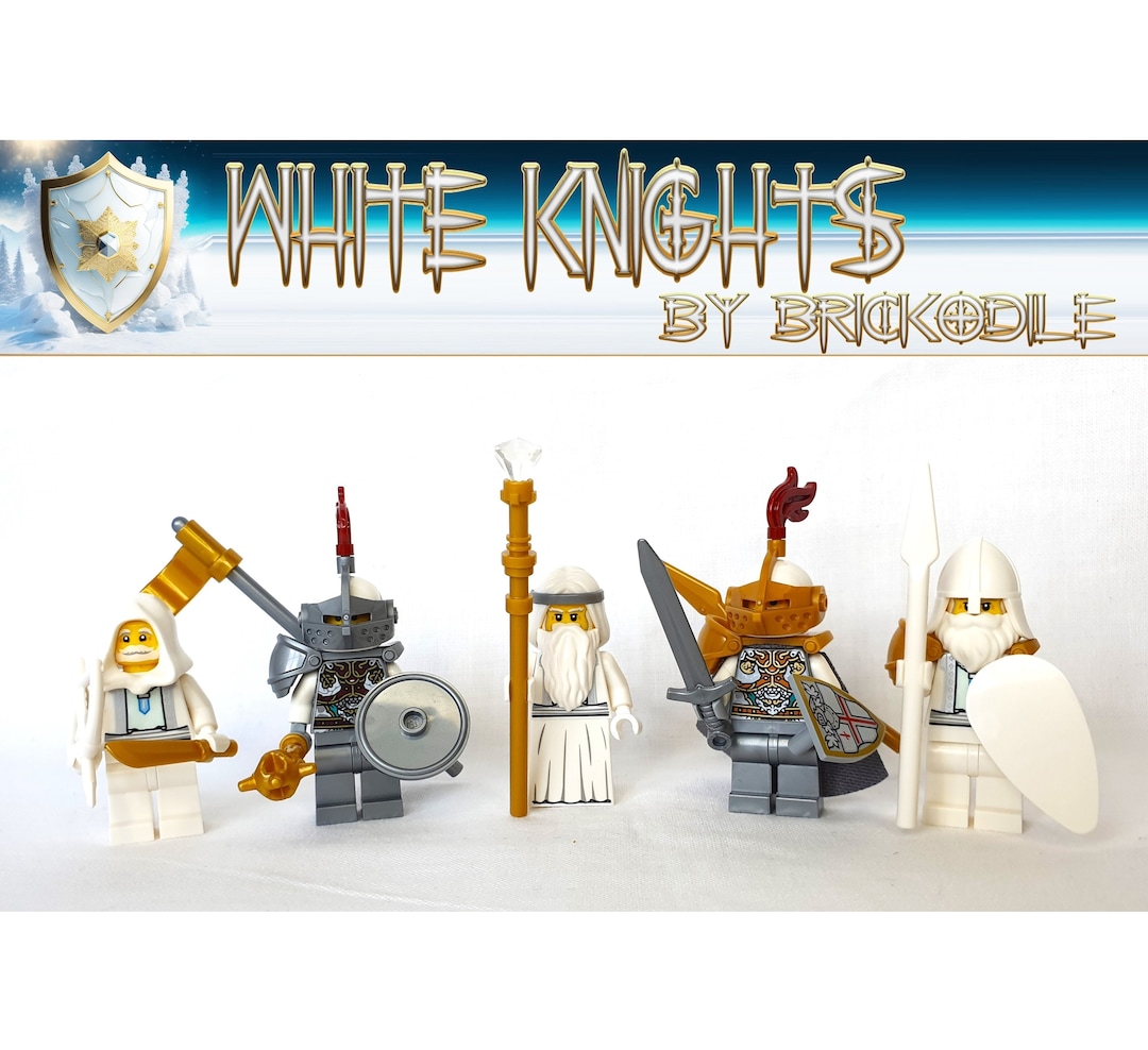 LEGO® White Knights Minifigures Moc - Various Knights and Wizard ...