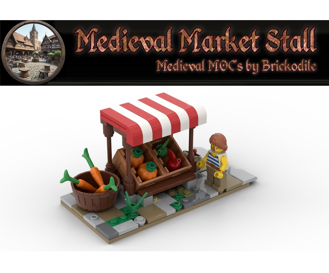 Middeleeuwse marktkraam MOC gemaakt van NIEUWE en originele - Etsy ...