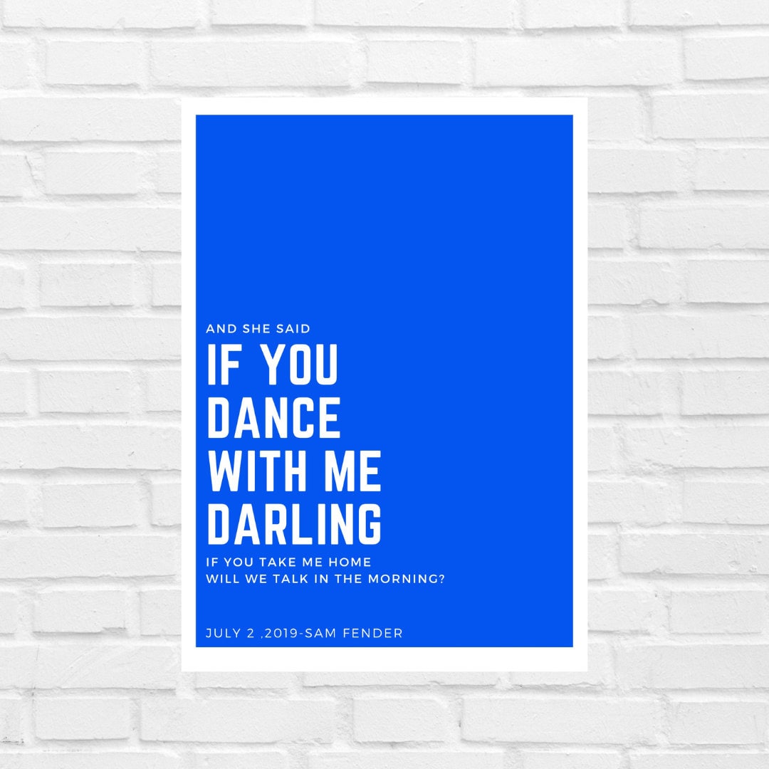 Sam Fender Wall Art- Will We Talk Digital Download- Sam Fender- Lyrics ...