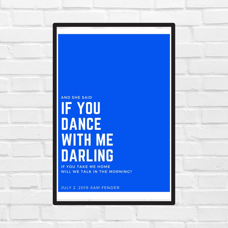 Sam Fender Wall Art- Will We Talk Digital Download- Sam Fender- Lyrics ...