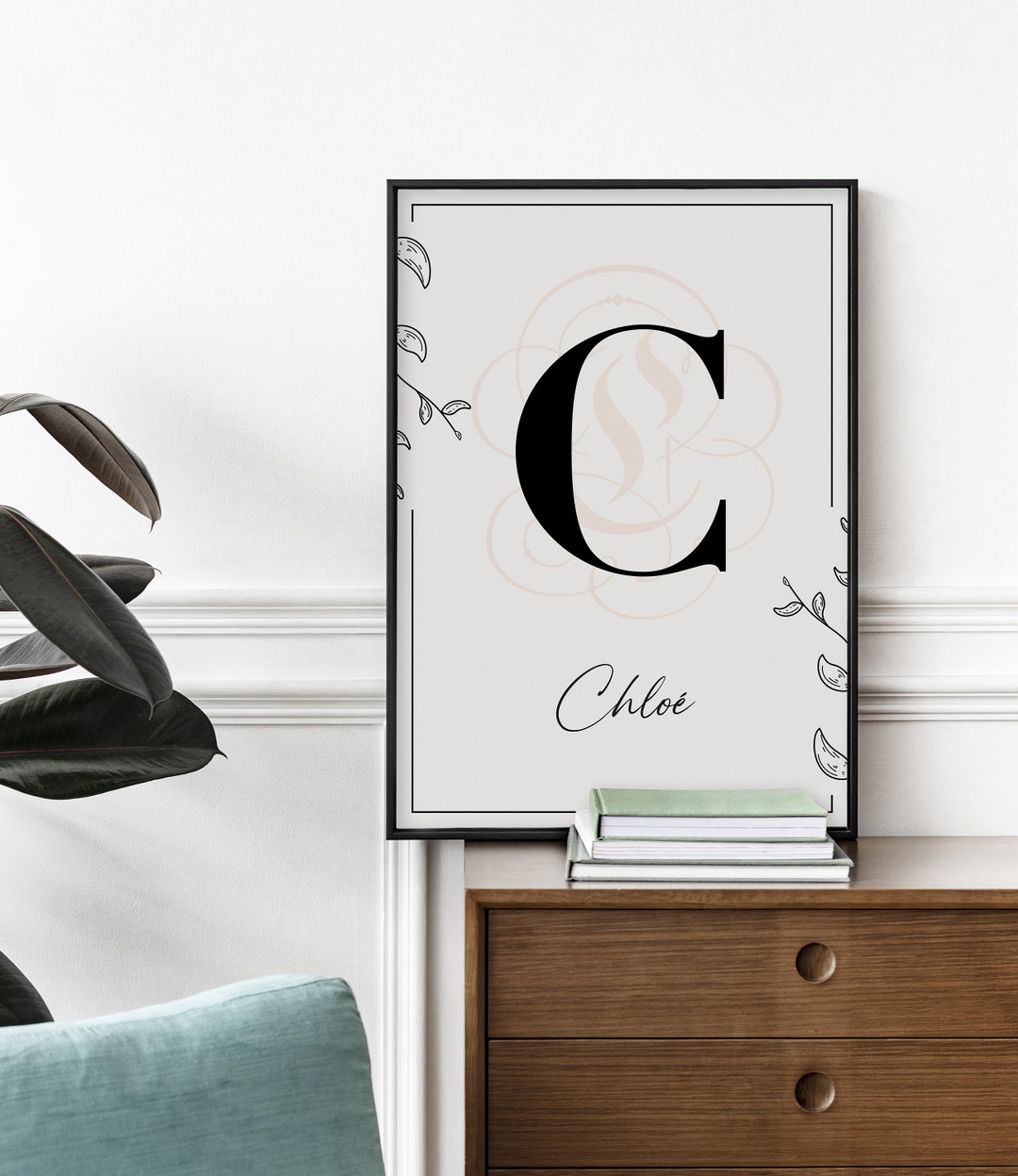 Personalized First Name Letter Poster, Personalized Name Poster, Birth ...