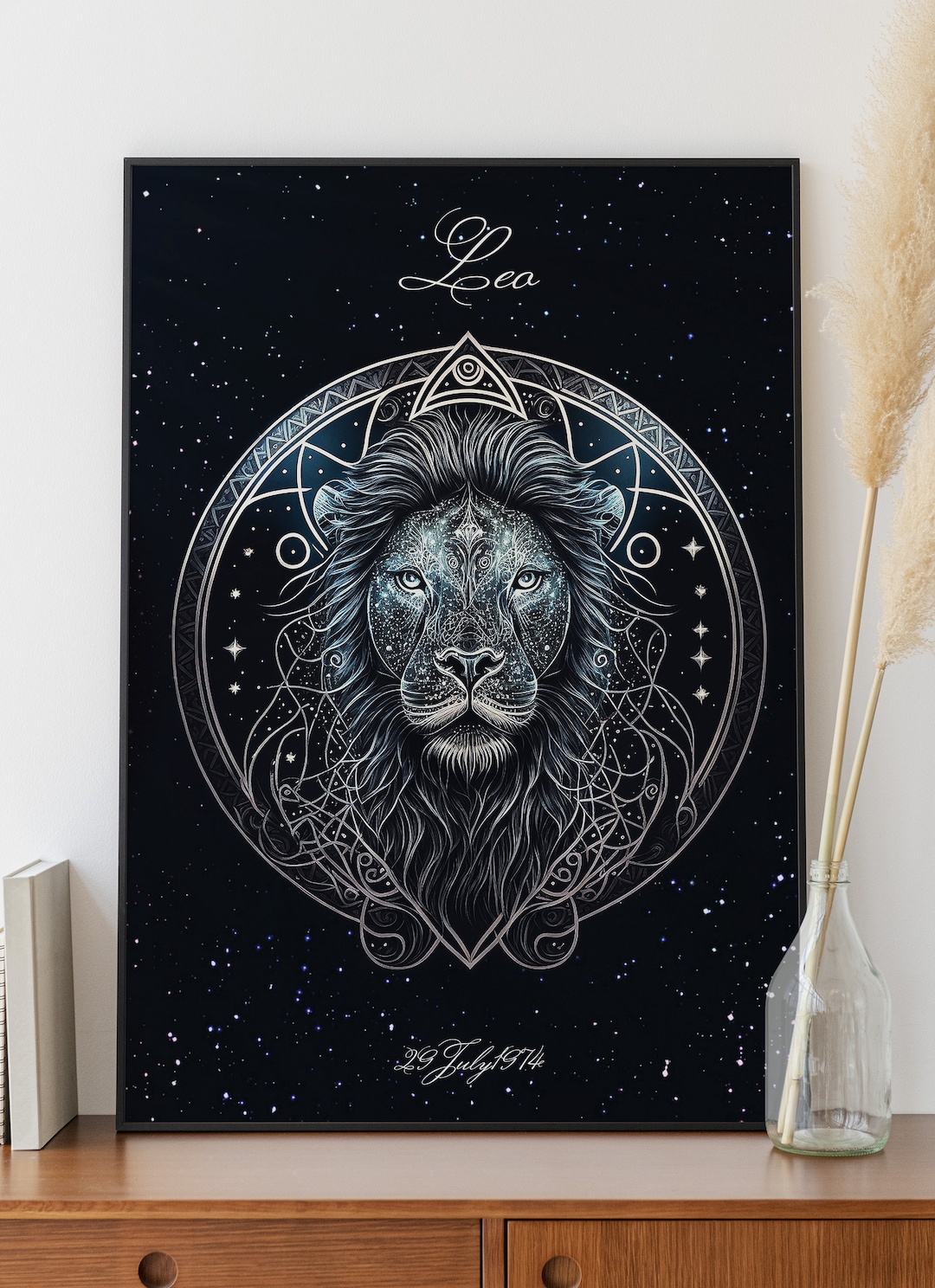 Leo Zodiac Personalized Art, Leo Poster Art, Leo Poster Birth Date, Leo ...