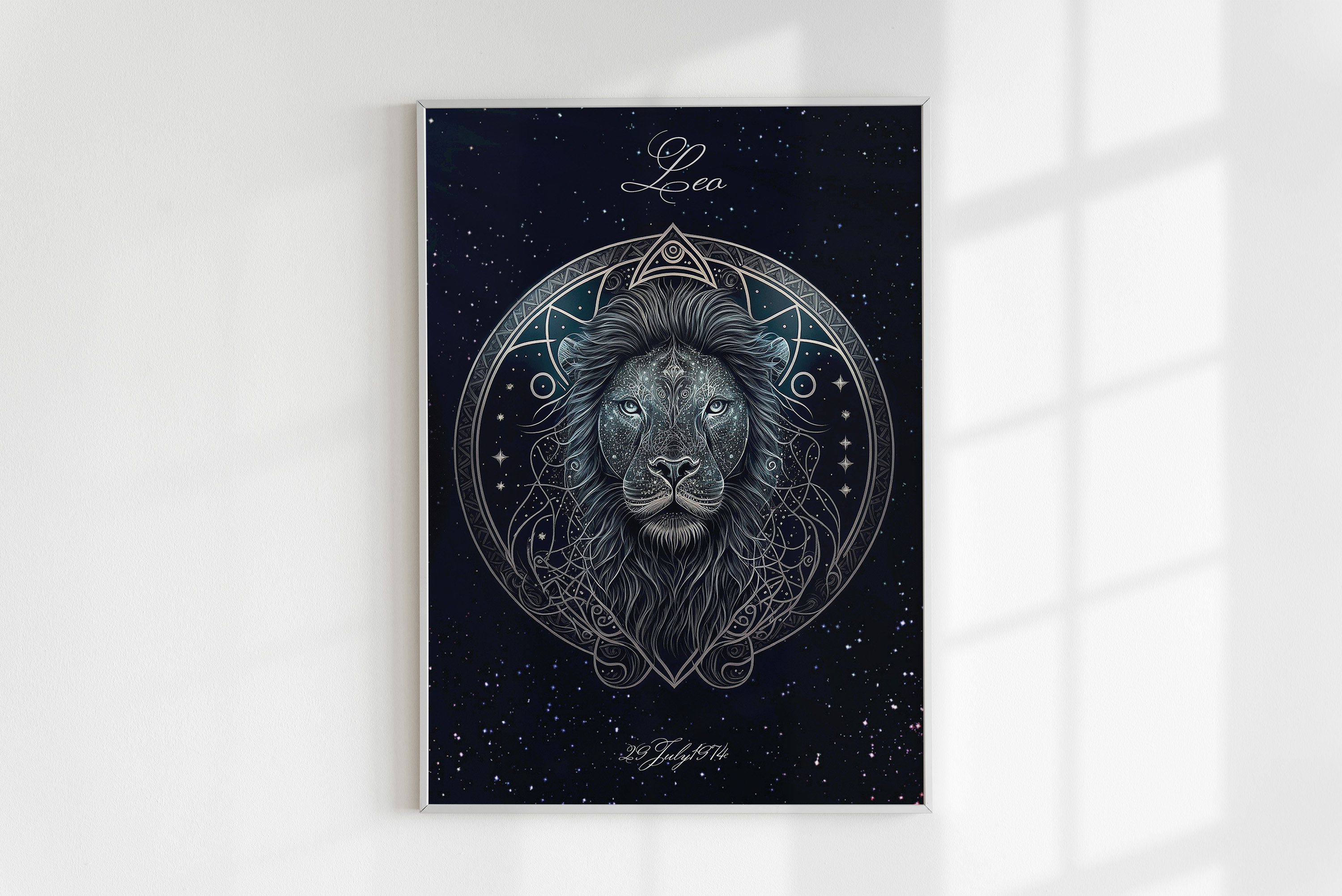 Leo Zodiac Personalized Art, Leo Poster Art, Leo Poster Birth Date, Leo ...