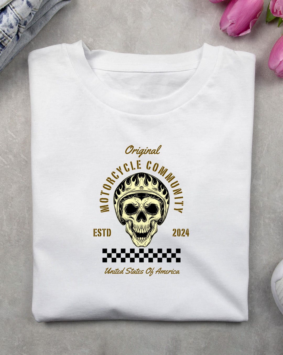 Vintage Skull Motorcycle Club T-shirt Original Biker Community Apparel ...