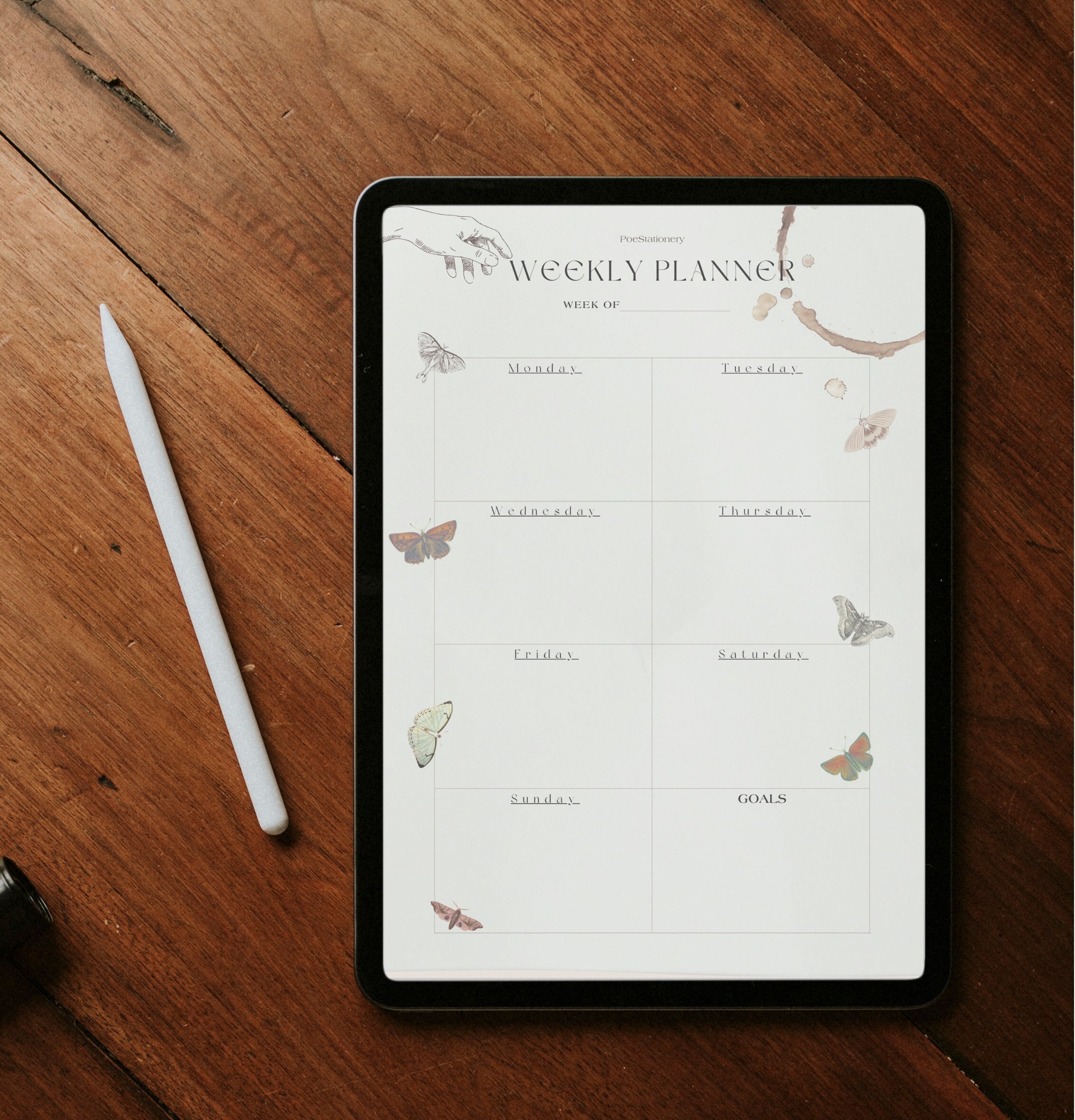 Digital and Printable Weekly Planner - Dark Academia Aesthetic - Etsy