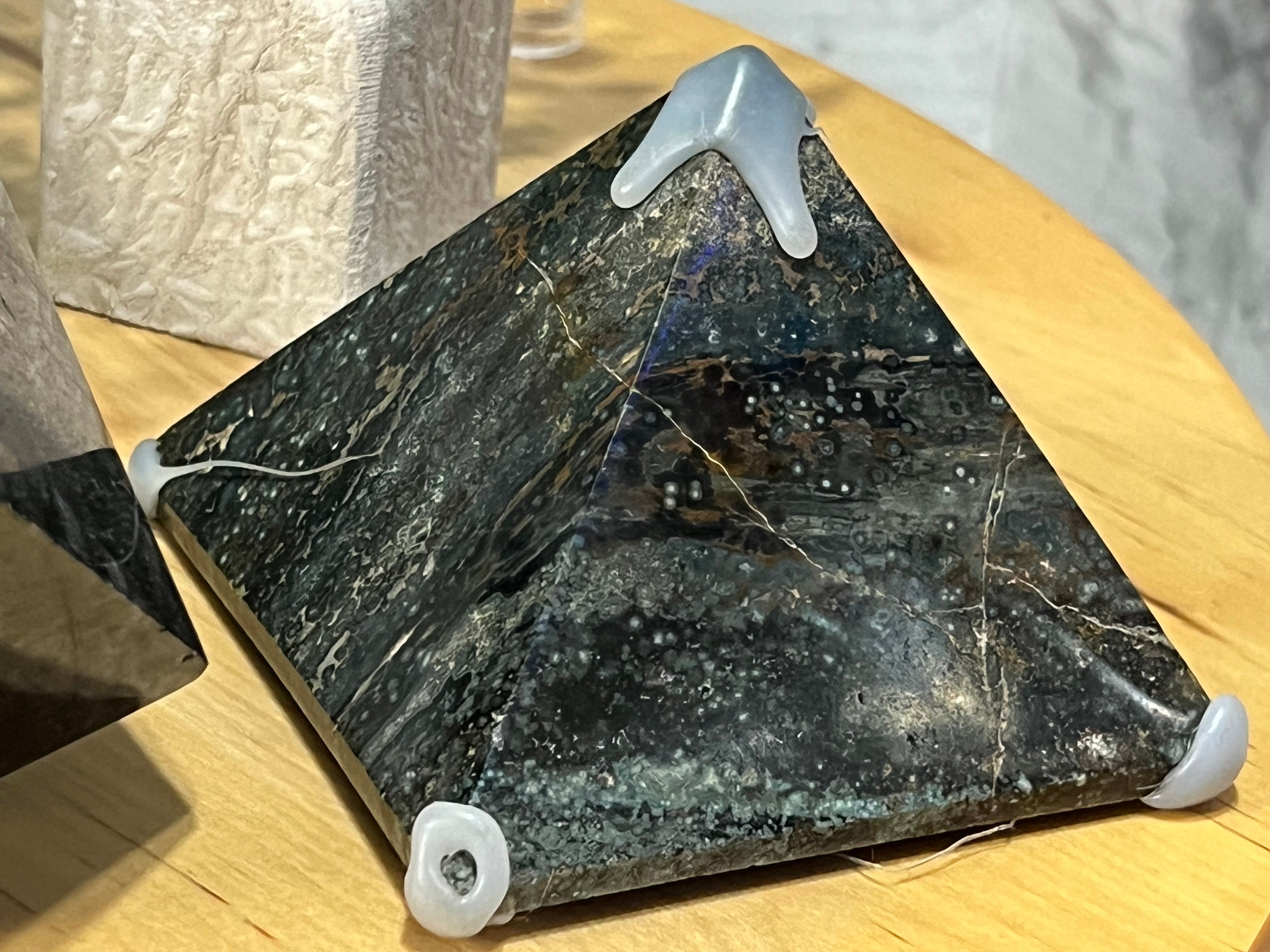 Ocean Jasper Pyramid/cube, Dendrite Cube, Indigo Gabbro Cube BUNDLE ...