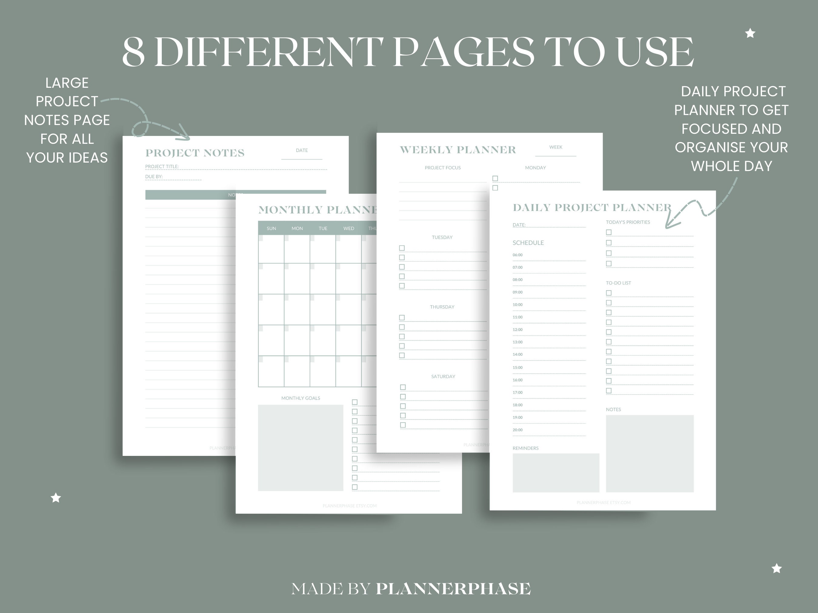 A5 Project Planner Bundle: Printable Work Productivity (PDF) - Etsy