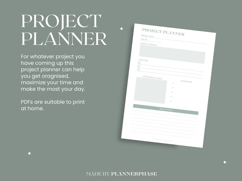 A5 Project Planner Bundle: Printable Work Productivity (PDF) - Etsy UK