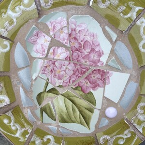 Handmade Hydrangeas Mosaic Stepping Stone - Etsy