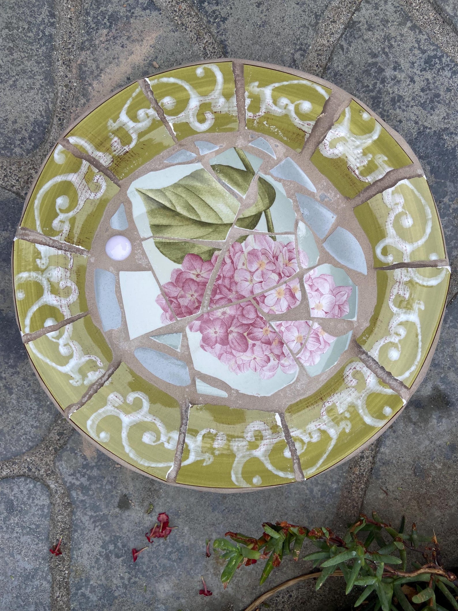 Handmade Hydrangeas Mosaic Stepping Stone - Etsy