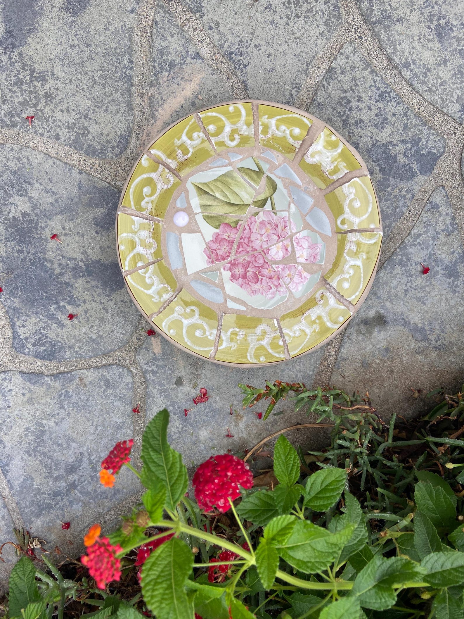Handmade Hydrangeas Mosaic Stepping Stone - Etsy