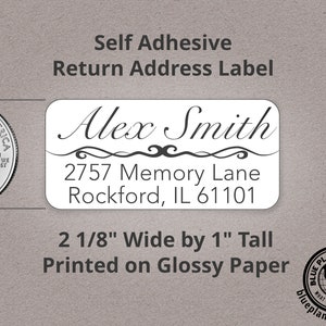 Custom Calligraphy Address Labels: Small Thermal Print Stickers on Roll ...