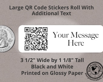 1 Square QR Code Roll Labels Scan URL, Website, Social Media Profile ...