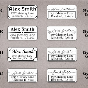 Custom Calligraphy Address Labels: Small Thermal Print Stickers on Roll ...