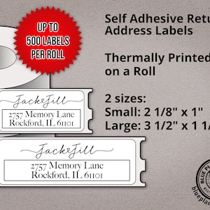 Custom Large Address Labels on Rolls, Calligraphy Labels, Special Font ...