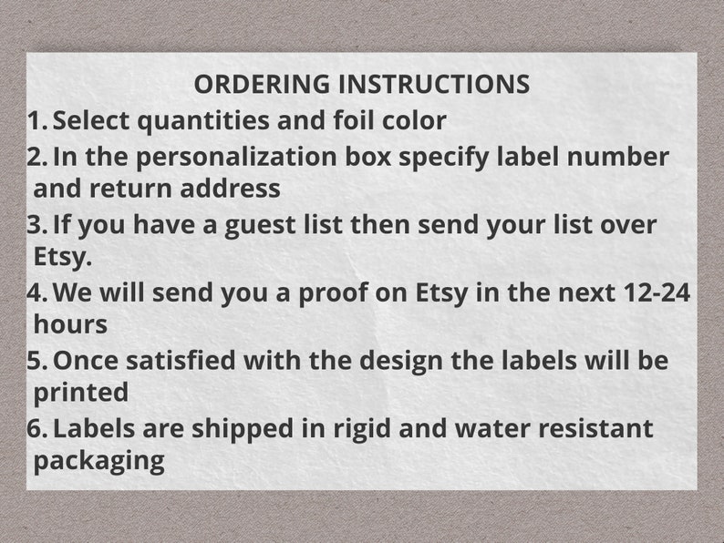 Foiled Address Labels: Custom Calligraphy Design, 45 Styles - Etsy