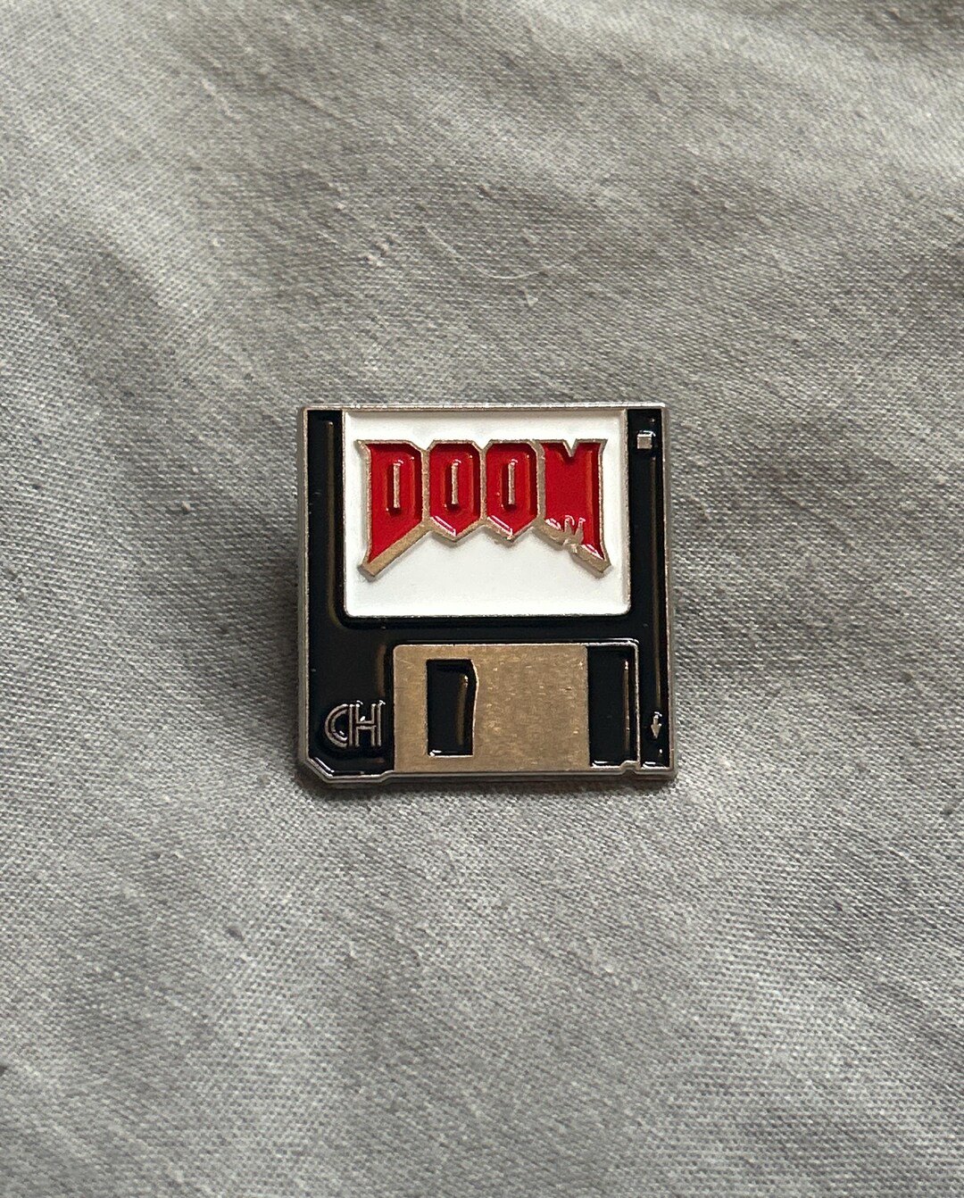 Retro Doom Floppy Disc Enamel Pin Badge - Etsy
