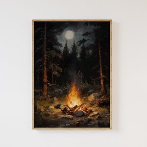 Wilderness Campfire PHYSICAL PRINTED Art Print | Printable Cool Wall ...