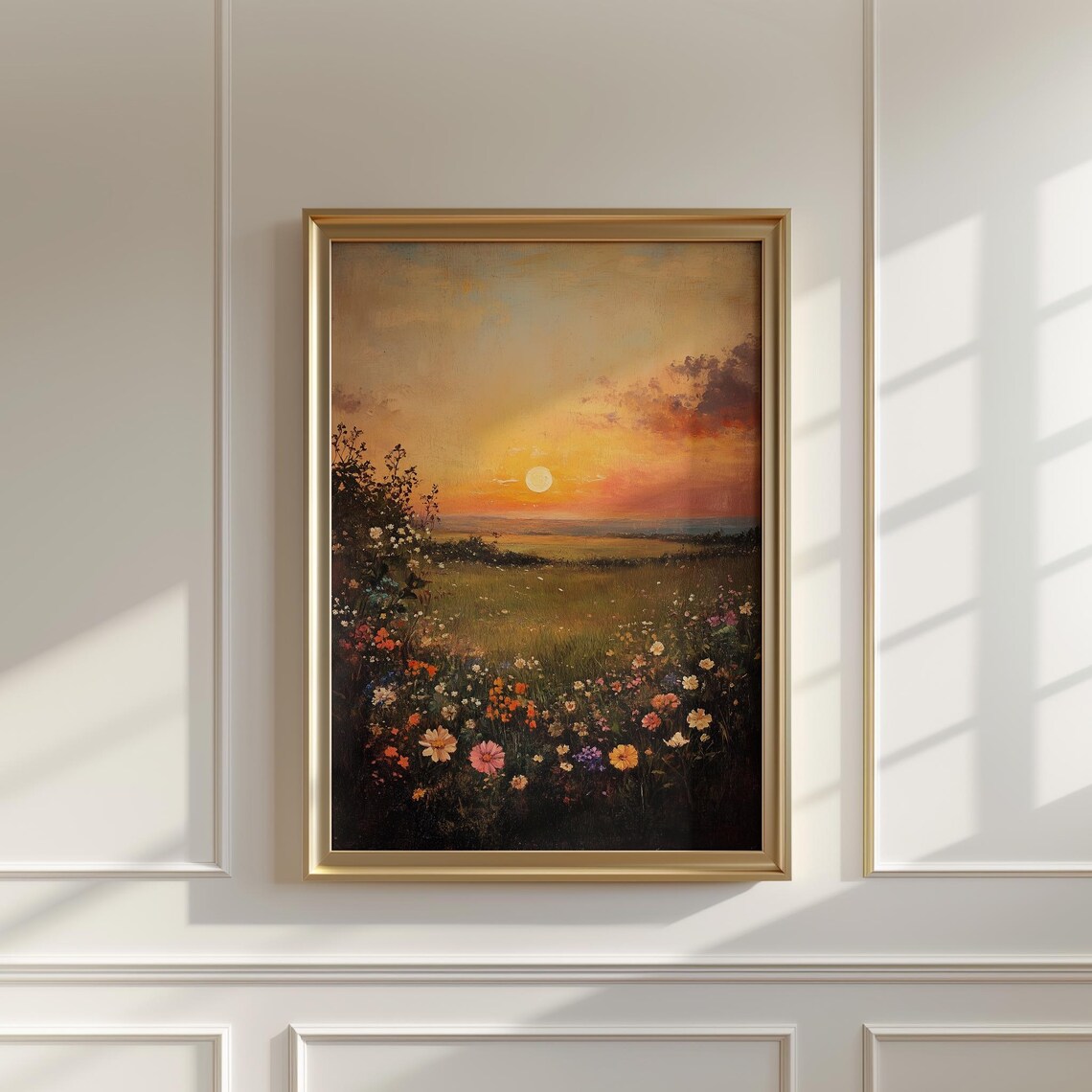 Beautiful Sunset Scene Golden Hour Nature DIGITAL INSTANT Download Art ...