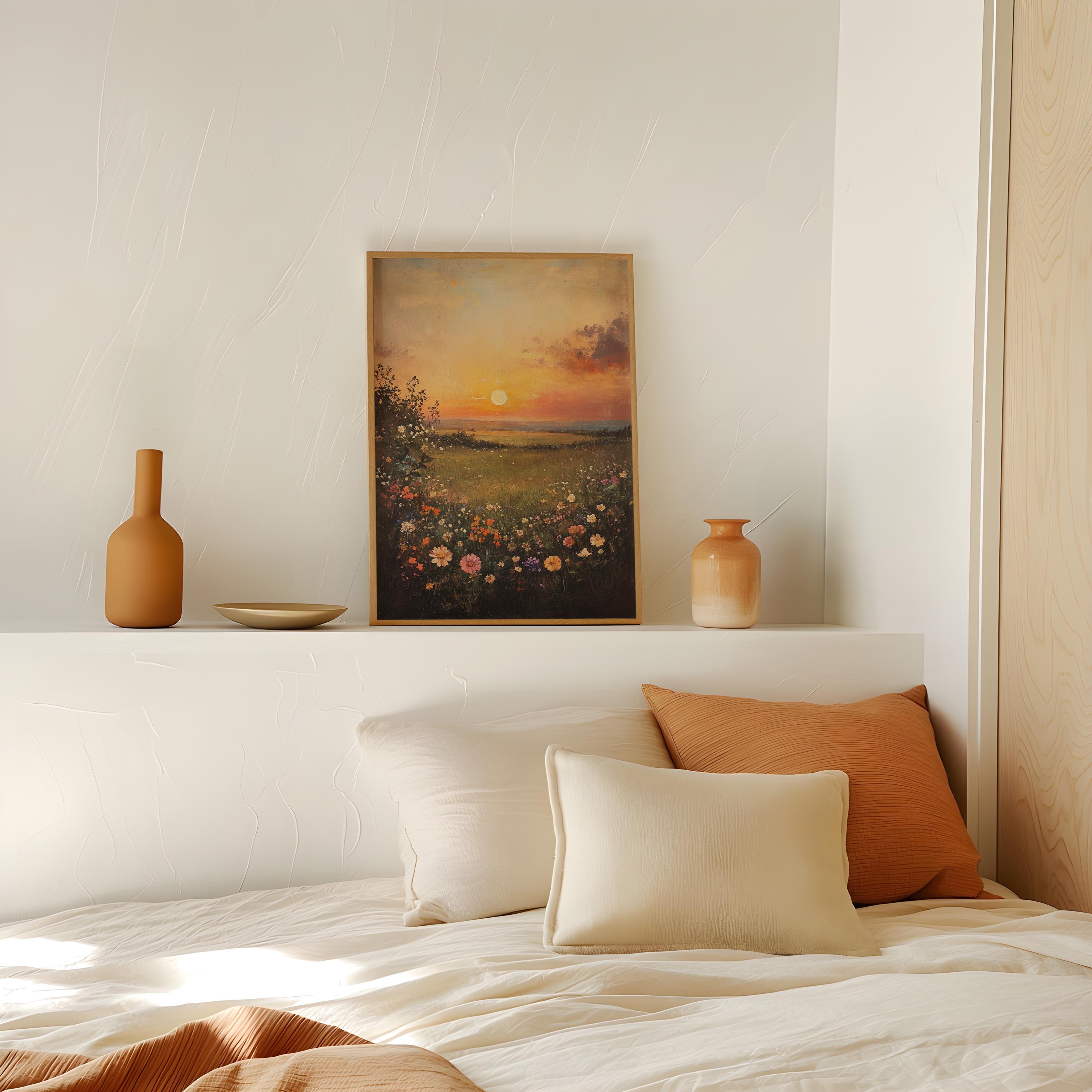 Beautiful Sunset Scene Golden Hour Nature DIGITAL INSTANT Download Art ...