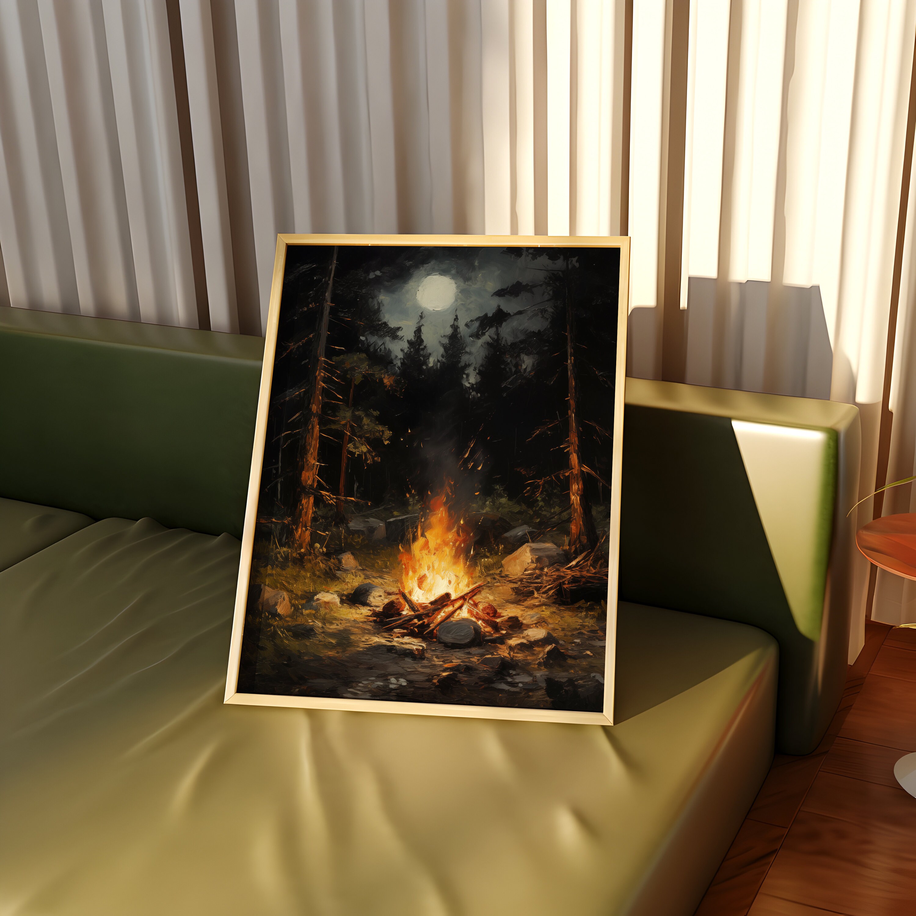 Wilderness Campfire PHYSICAL PRINTED Art Print | Printable Cool Wall ...