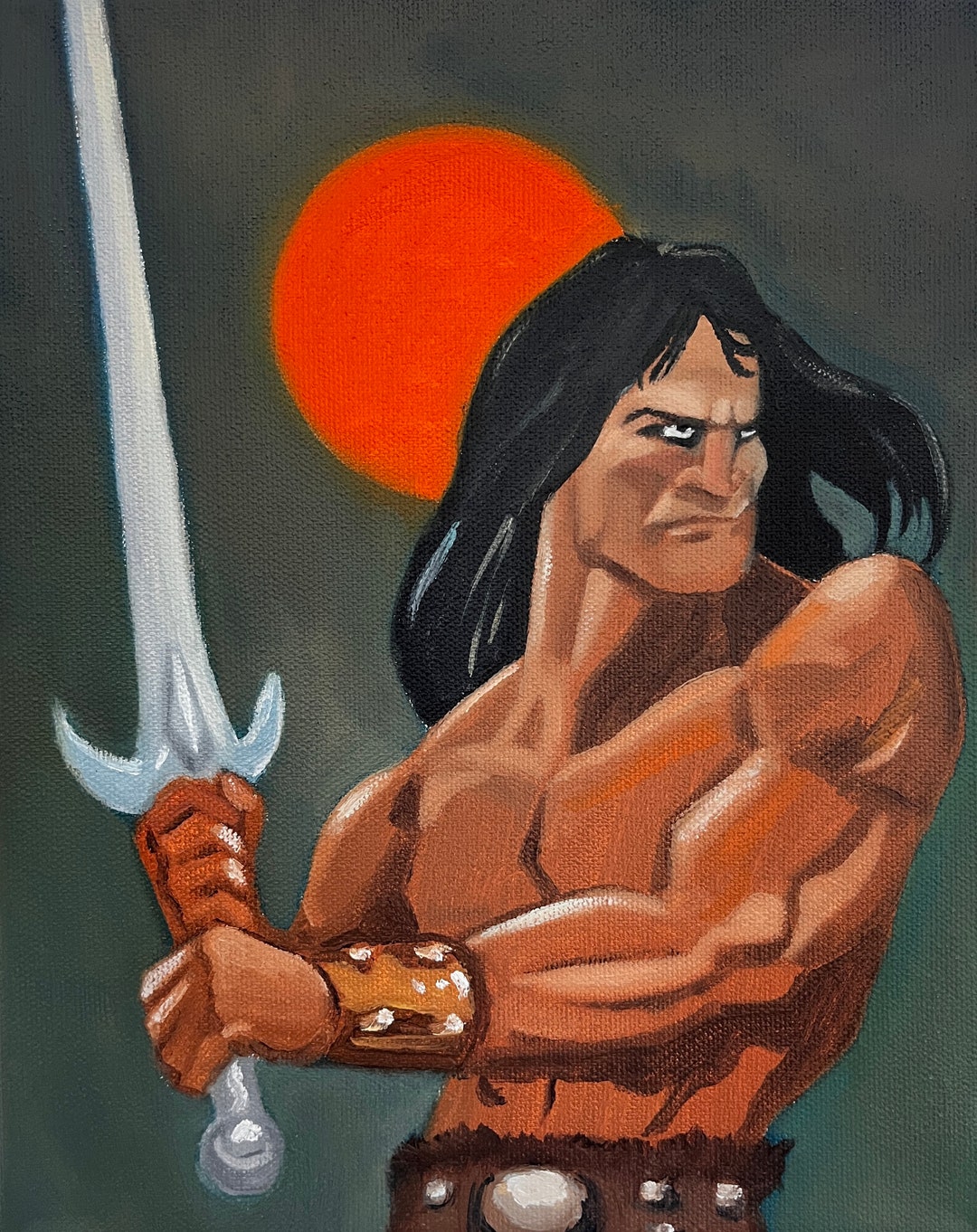 Conan the Barbarian 8x10 Original Oil Painting - Etsy